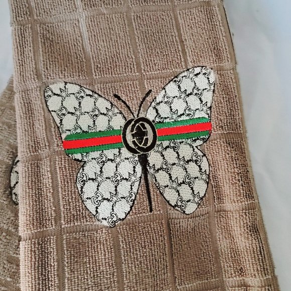 Kitchen | Gucci Butterfly Hand Towel And Mat Set | Poshmark